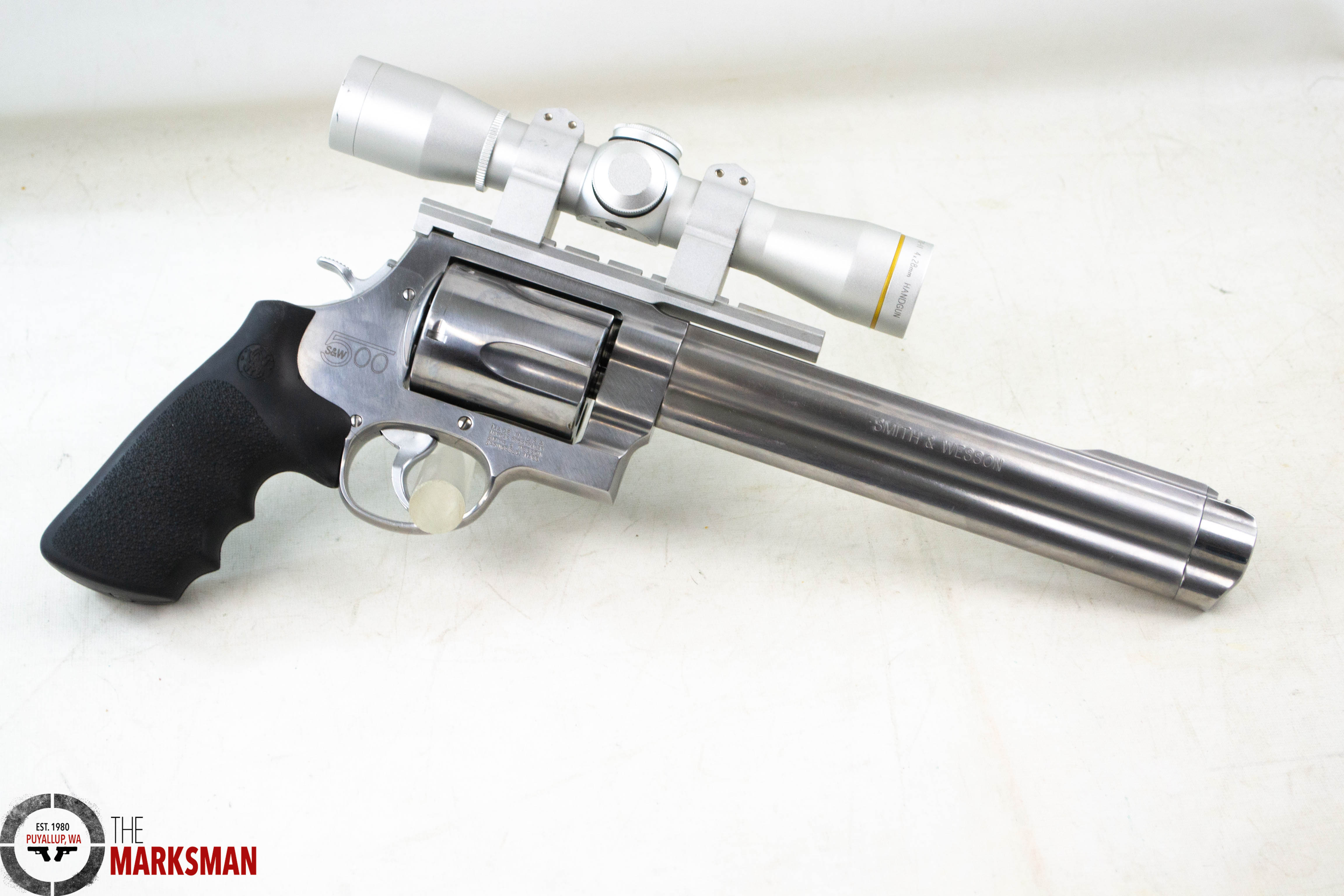 Smith and Wesson 500 S&W Magnum, 8.38" Barrel, Used, Leupold 4x Scope ...
