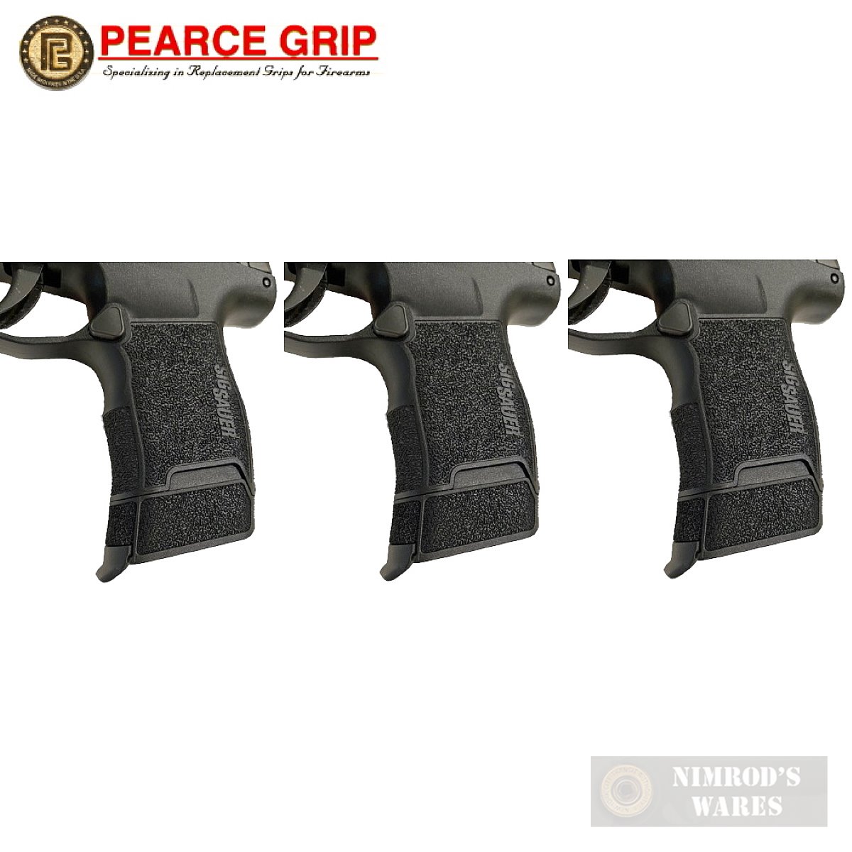 Pearce Grip SIG P365 12-Rd Magazine GRIP EXTENSION 3-PACK 1/4" PG-R12 ...