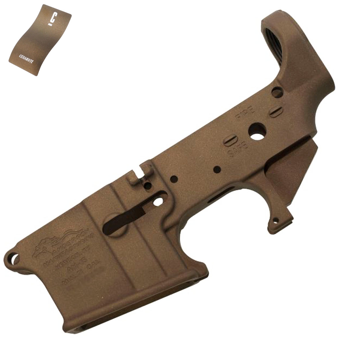 AR-15 Stripped Lower Receiver-Cerakote BurntBronze - AR15 Lowers at ...