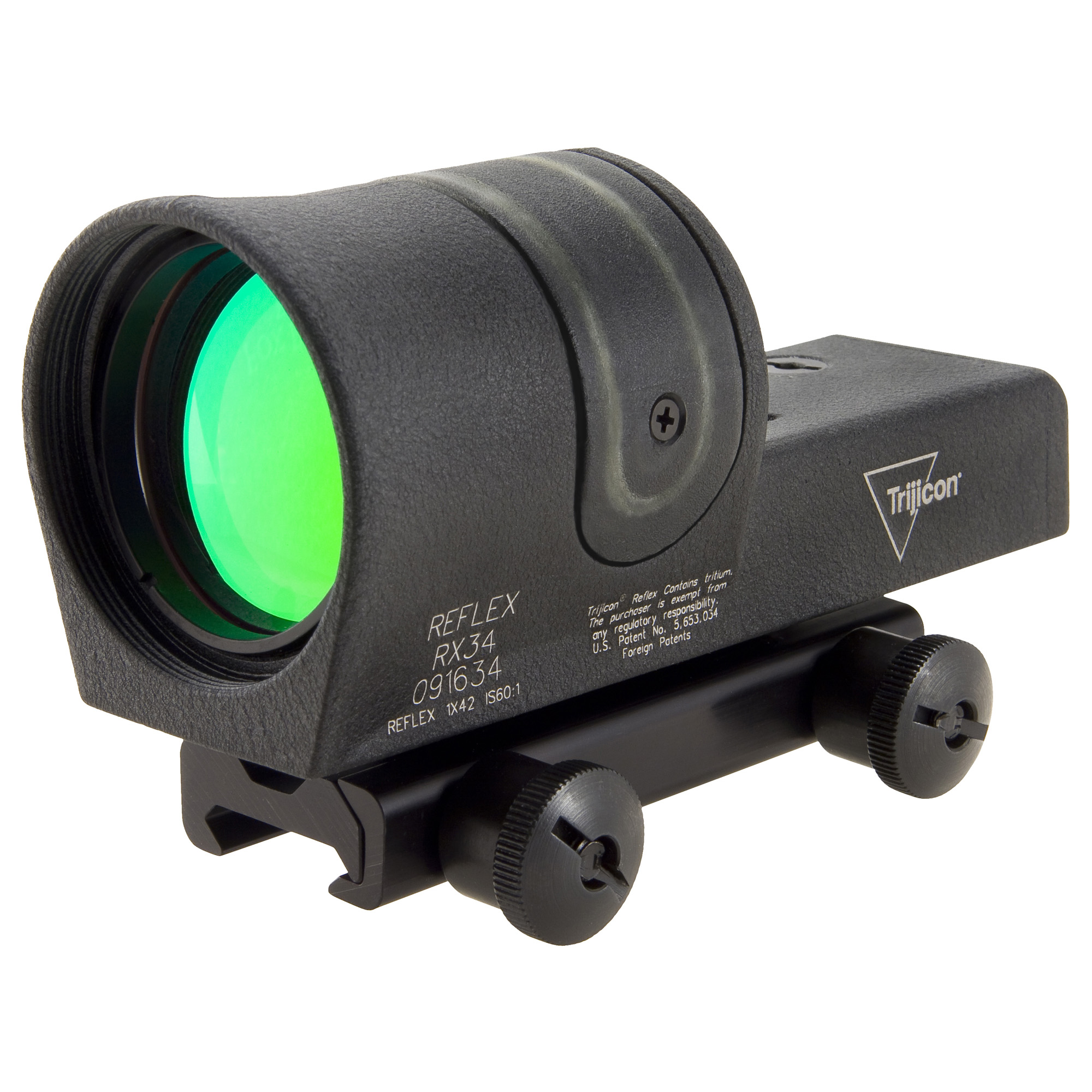 Trijicon Reflex Red Dot Black 42mm w/ TA51 Mount 4.5MOA Green Dot RX34 ...