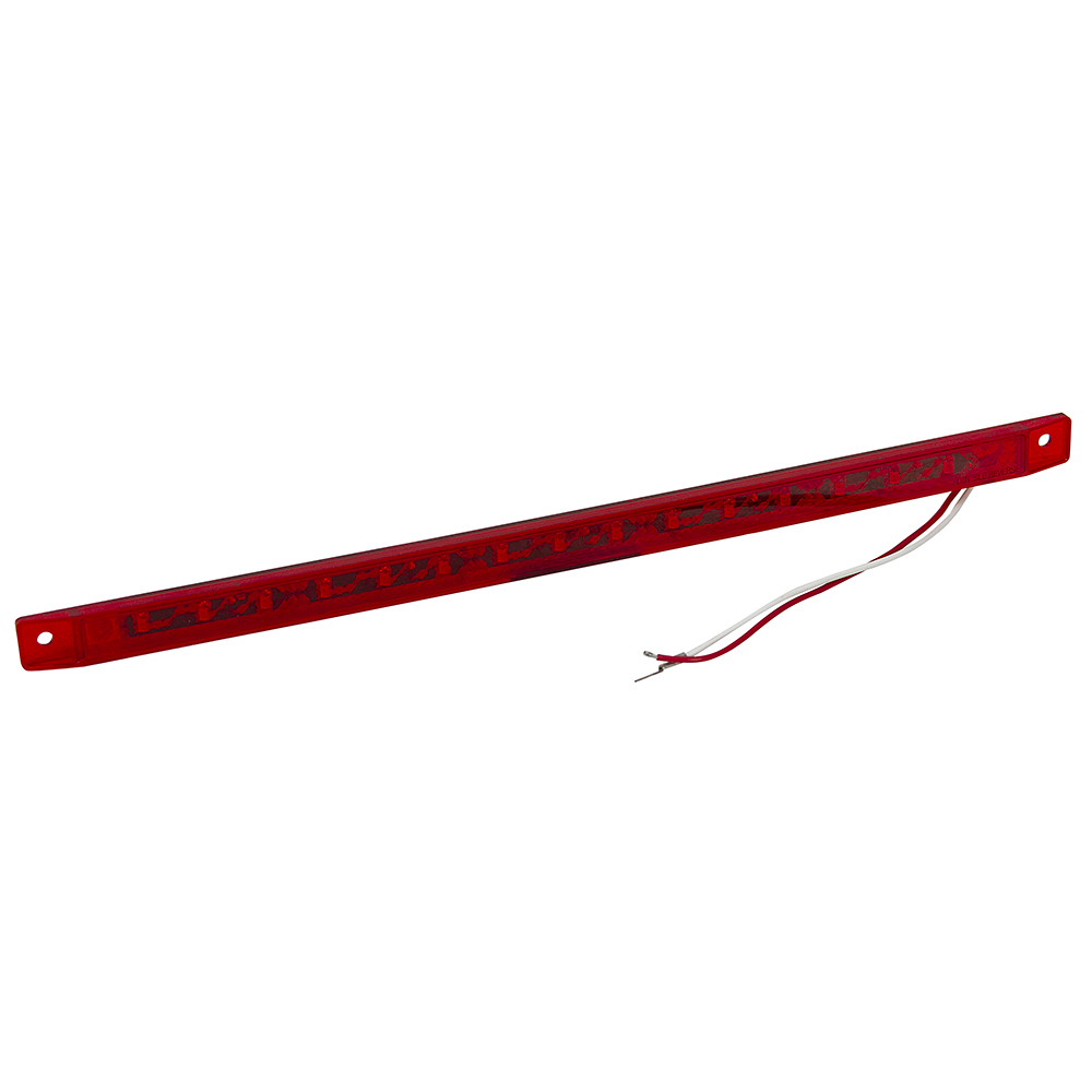 12" Ultra Thin LED Light Bar, Red, 12 Volt DC, Grand General 76315, 12 ...