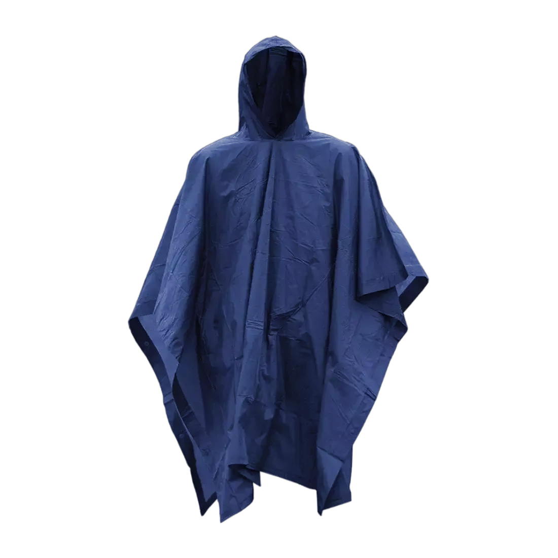 Mil-Tec Navy Blue Waterproof Vinyl Poncho 78x50 Hood W Cord Adjuster ...