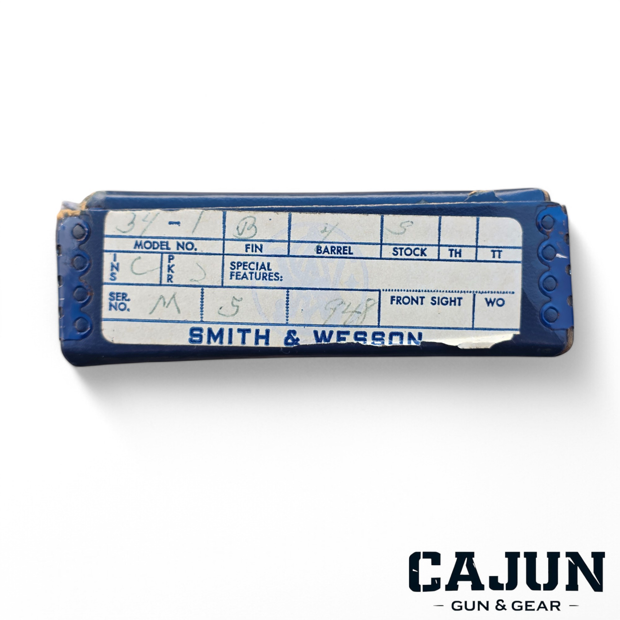 Smith & Wesson 34-1 Kit Gun 1968 .22 LR 4" Barrel Blued original box ...