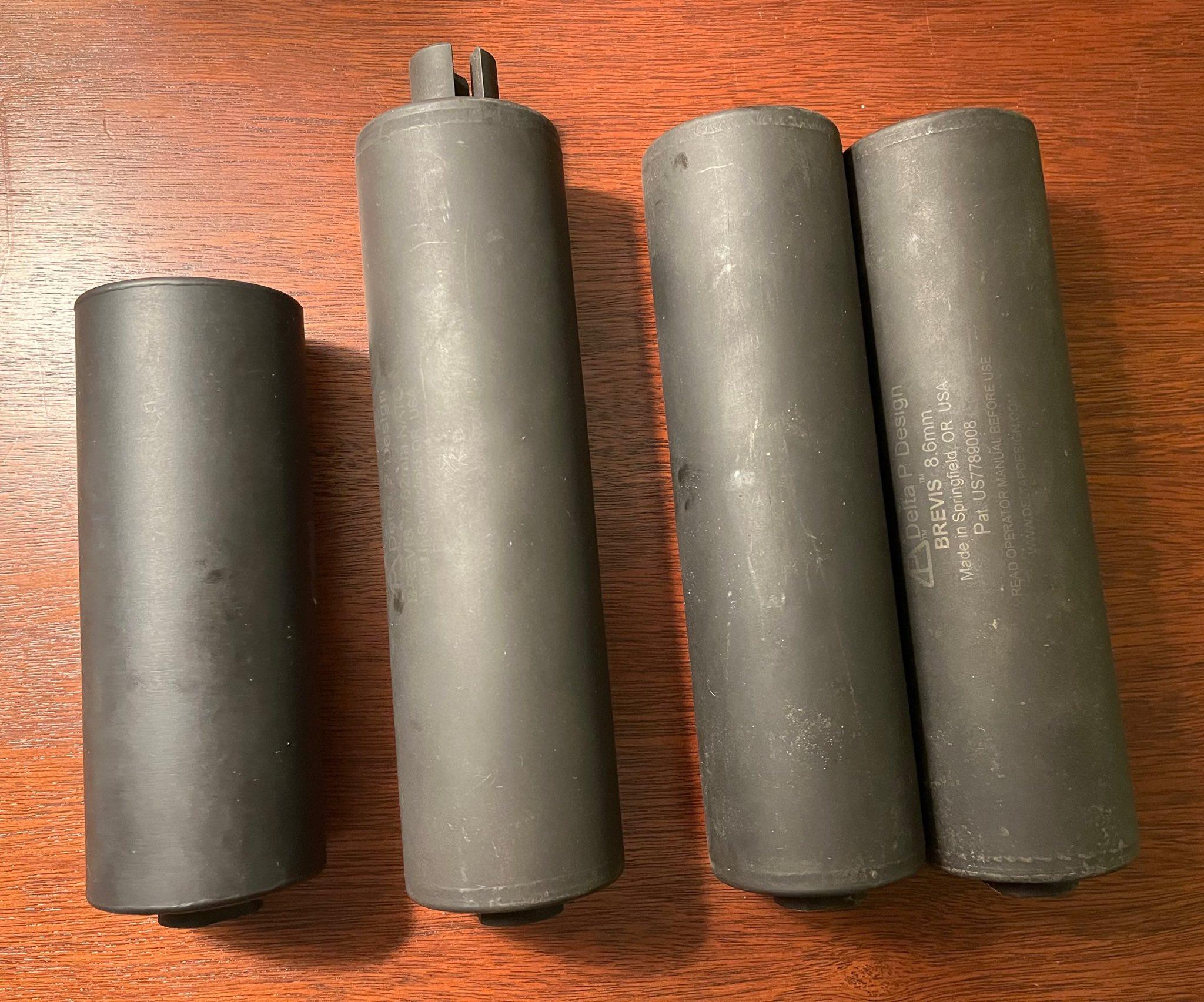 Four Pack of Delta P Designs Brevis 3D Printed Suppressors, Free ...
