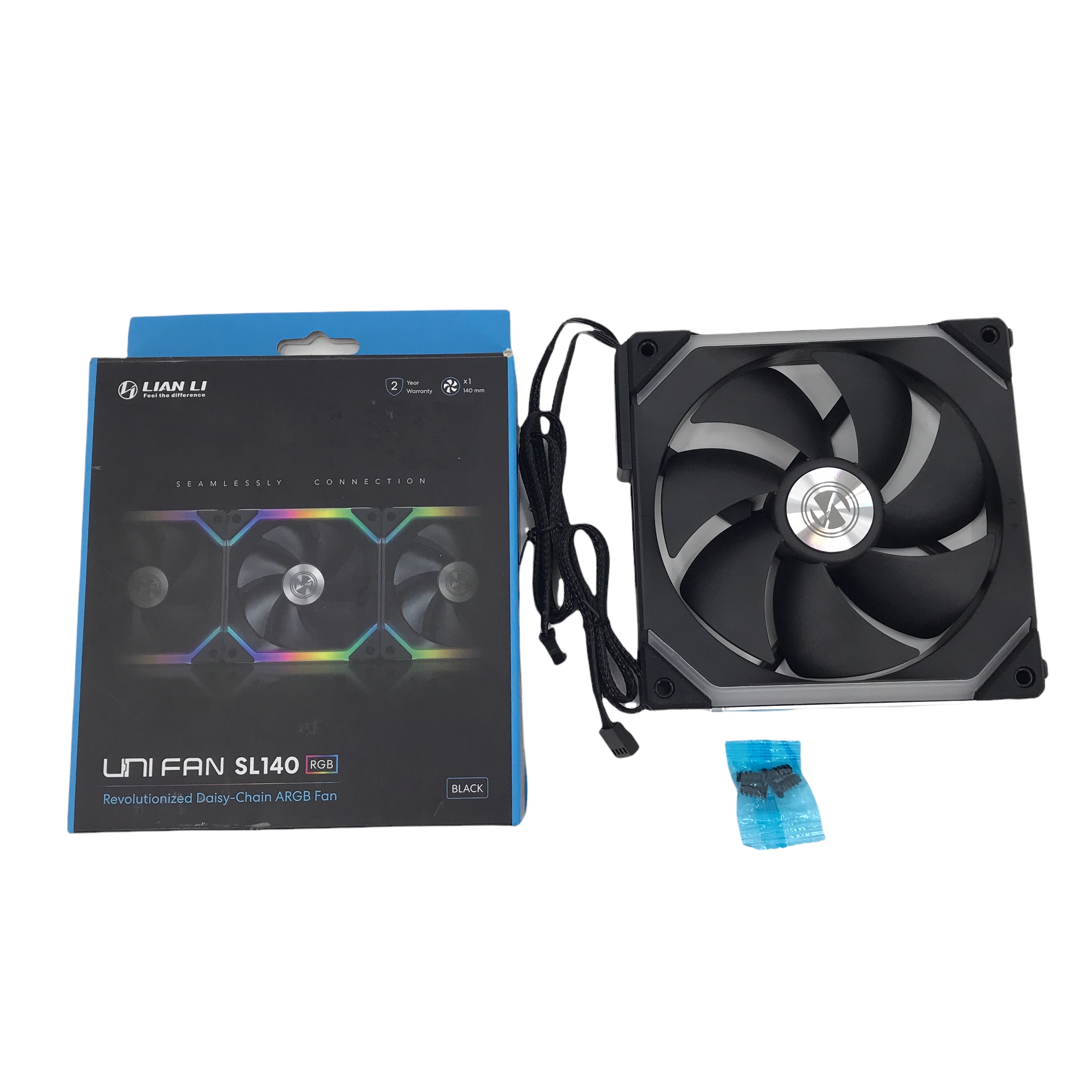 Lian-Li Uni Fan SL140 ARGB CPU Cooling Fan - Black
